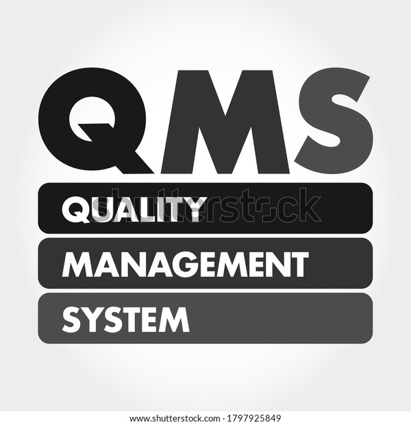 Qms Quality Management System Acronym Business Stock Vector (Royalty ...