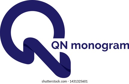 Qn Monogram Signum Logo Stock Vector (Royalty Free) 1431325601 ...