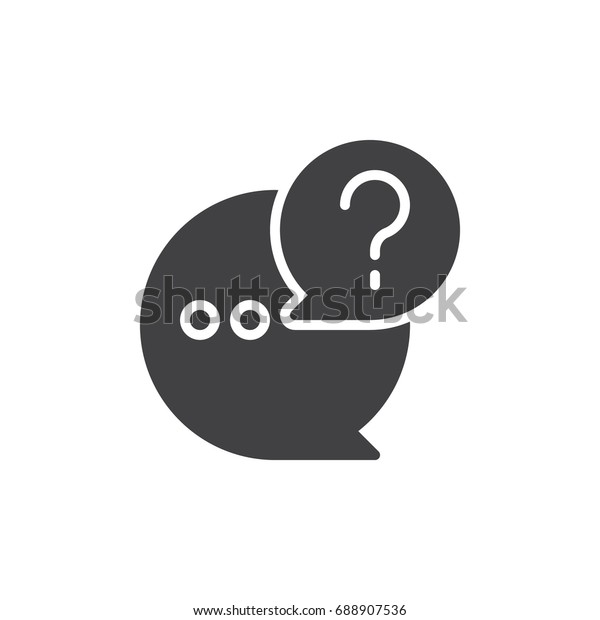 Qna Icon Vector Filled Flat Sign Stock Vector (Royalty Free) 688907536 ...