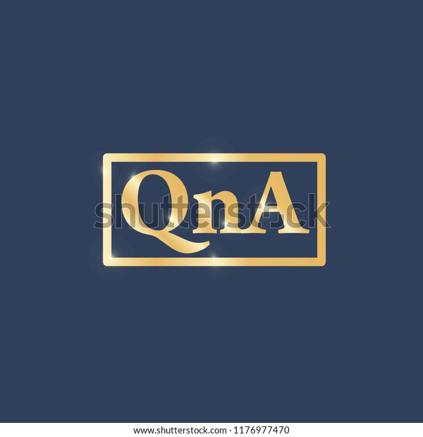 Qna Logo Design Template Luxury Gold Stock Vector (Royalty Free ...