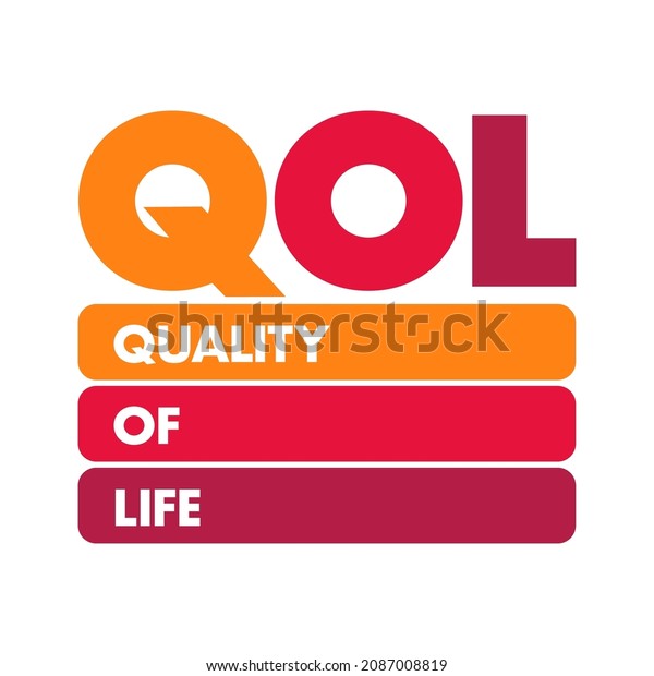 Qol Quality Life Degree Which Individual Stock Vector (Royalty Free ...