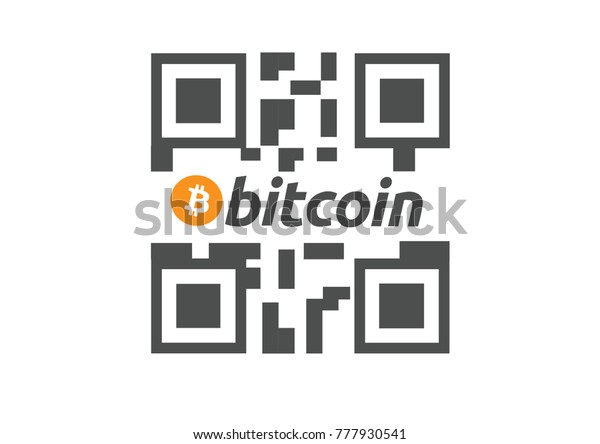 Qr Code Bitcoin Sign Symbol Internet Stock Vector (Royalty Free ...