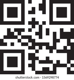 Qr Code On Black Background Stock Vector (Royalty Free) 1569298774 ...