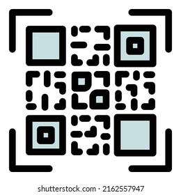 Qr Code Online Icon Outline Vector Stock Vector (Royalty Free ...
