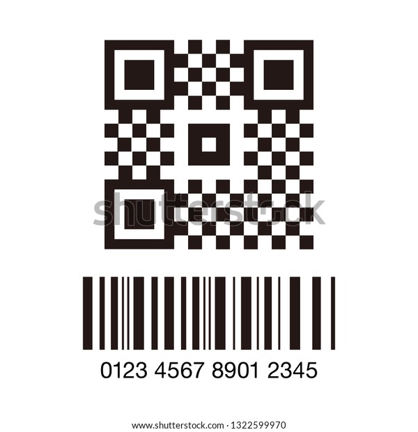 Qr Code Simple Sample Vector Line Stock Vector (Royalty Free) 1322599970