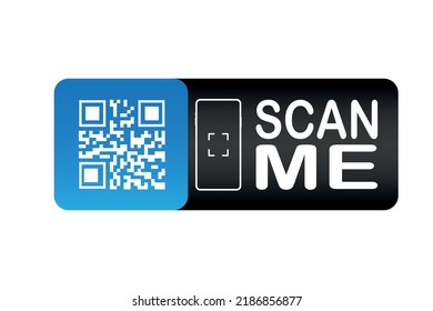 Qr Code Smartphone Inscription Scan Me Stock Vector (Royalty Free ...