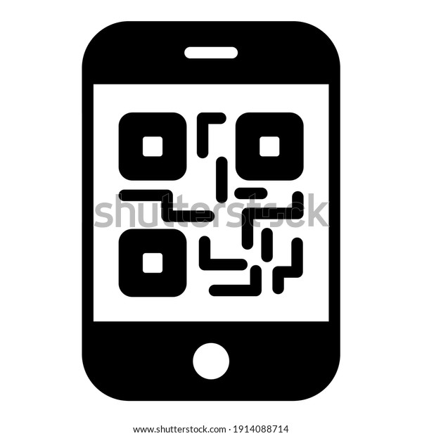 Qr Code Vector Black Icon Shopping Stock Vector (Royalty Free ...