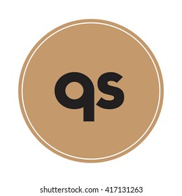 Qs Brown Letters Abstract Background Logo Stock Vector (Royalty Free ...