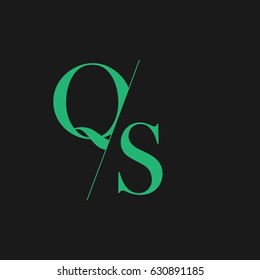 Qs Logo Stock Vector (Royalty Free) 630891185