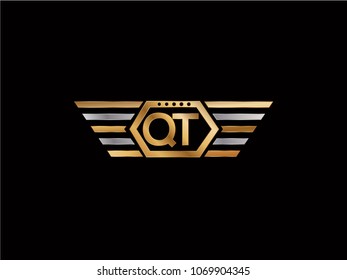 Qt Initial Box Shape Logo Design: เวกเตอร์สต็อก (ปลอดค่าลิขสิทธิ์ ...