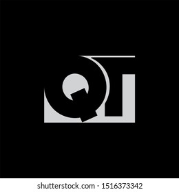 Qt Letter Monogram Abstrac Concept Style Stock Vector (Royalty Free ...