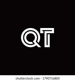 Qt Monogram Logo Abstract Line Design Stock Vector (Royalty Free ...