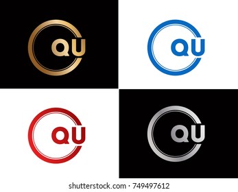 Qu Logo Letter Design Vector Red Stock Vector (Royalty Free) 749497612 ...