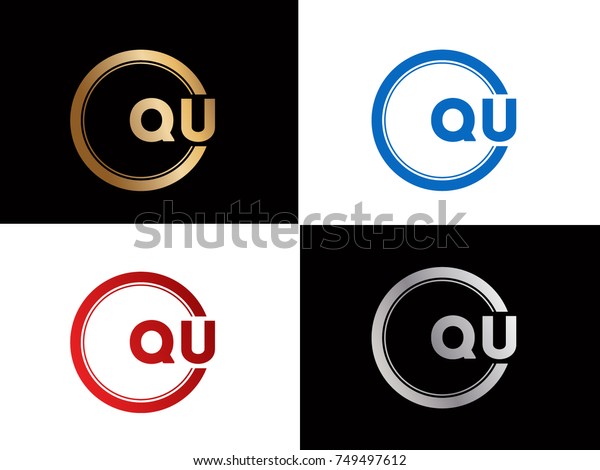 Qu Logo Letter Design Vector Red Stock Vector (Royalty Free) 749497612 ...