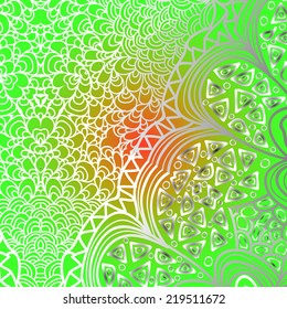 Quadrate Green Gradient Ornament Design Stock Vector (Royalty Free ...