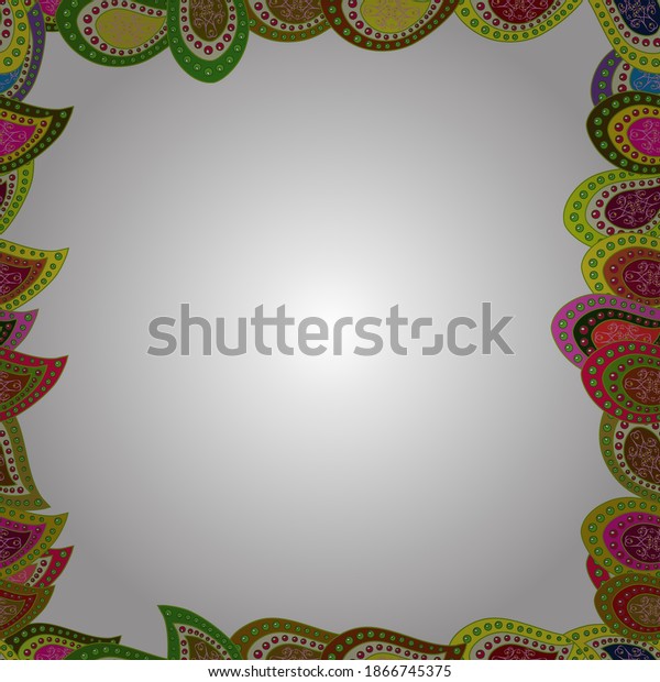 Quadratic Frames Doodles Seamless Picture Green Stock Vector (Royalty ...