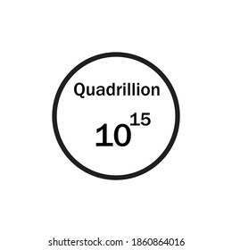 Quadrillion Number Their Scientific Notation Stock Vector (Royalty Free ...