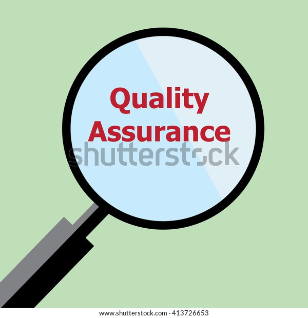 Quality Assurance Conceptmagnifying Glassvector Stock Vector (Royalty ...