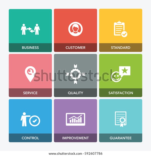 Quality Assurance Icon Set Stock Vector (Royalty Free) 592607786 ...