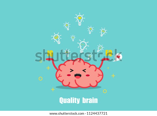 Quality Brain Cartoon Vector Balance Iq Stock Vector (Royalty Free ...