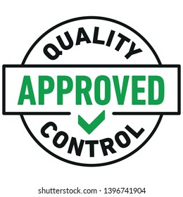 Quality Control Approved Icon Vector Stock Vector (Royalty Free ...