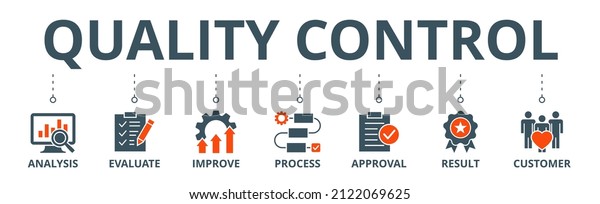 Quality Control Banner Web Icon Vector Stock Vector (Royalty Free ...
