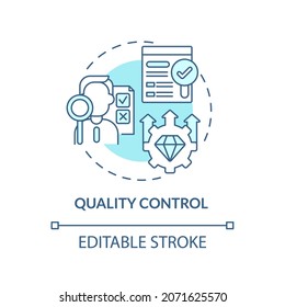 Quality Control Blue Concept Icon Monitoring Stock Vector (Royalty Free ...