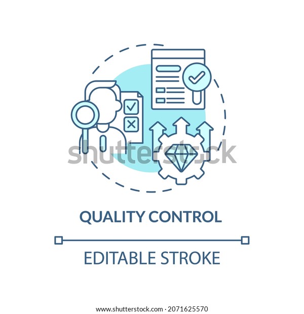 Quality Control Blue Concept Icon Monitoring Stock Vector (Royalty Free ...