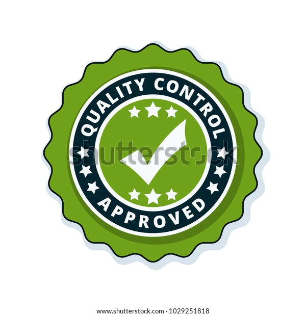 Quality Control Checkmark Label Illustration Stock Vector (Royalty Free ...