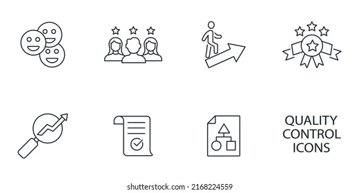 Quality Control Icons Symbol Vector Elements Stock Vector Royalty Free