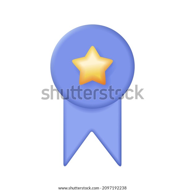 Quality Guarantee Ribbon Icon Star 3d Stock Vector (Royalty Free ...