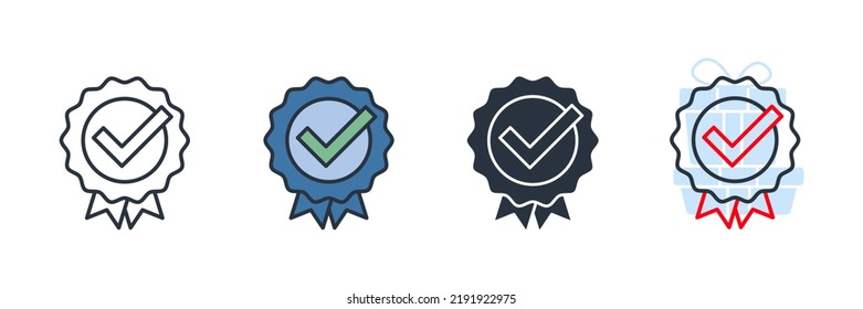 Quality Icon Logo Vector Illustration Approval Stock Vector (Royalty ...