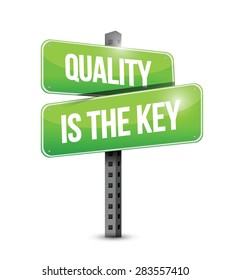 Quality Key Road Sign Concept Illustration Stock Vector (Royalty Free ...