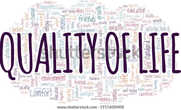 Quality Life Vector Illustration Word Cloud Stock Vector (Royalty Free ...