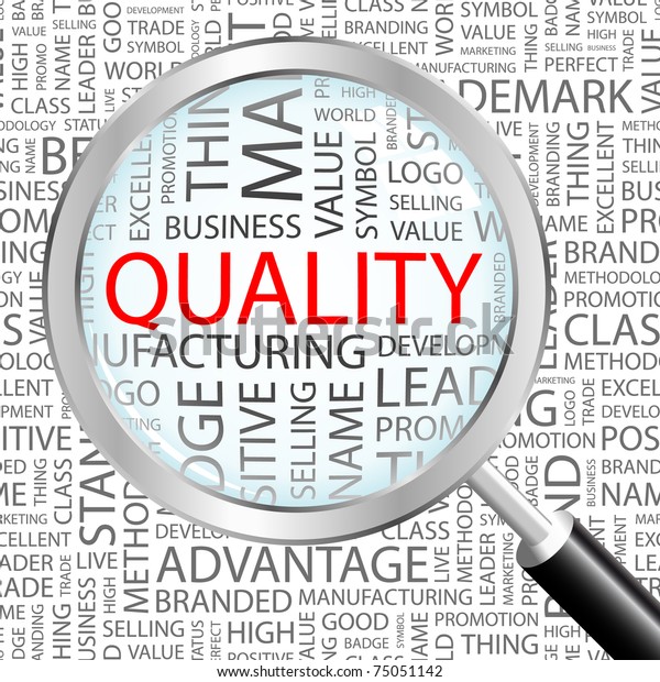 Quality Magnifying Glass Over Background Different Stock Vector ...