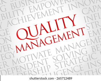 Quality Management Word Cloud Business Concept Stock Vector (Royalty ...