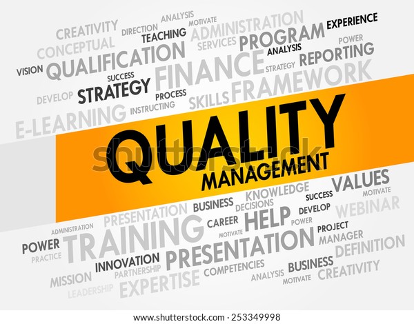 Quality Management Word Cloud Business Concept Stock Vector (Royalty ...