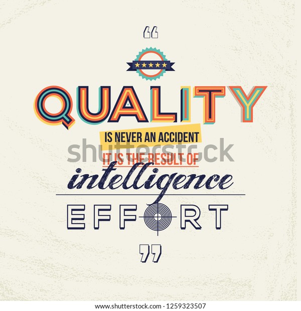Quality Quote Modern Typography Quality Concept Stock Vector (Royalty ...