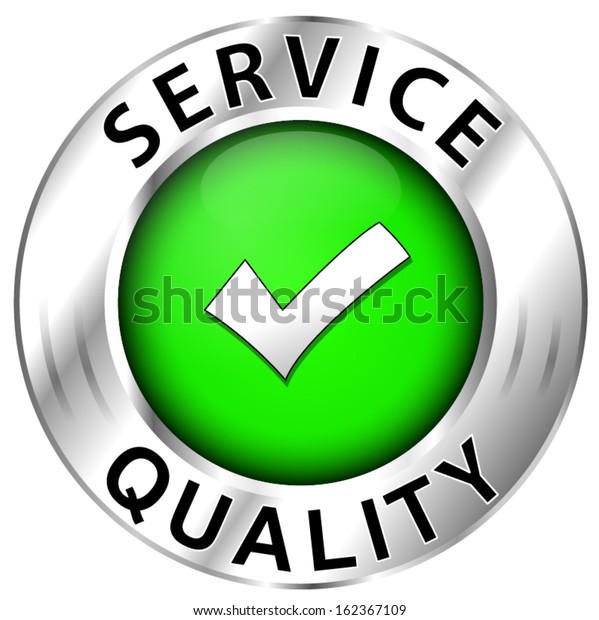 Quality Service Icon On White Background 스톡 벡터(로열티 프리) 162367109 ...