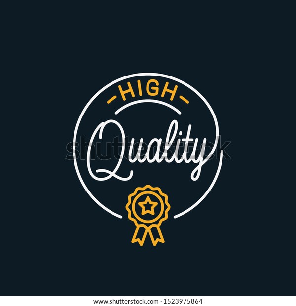 Quality Stamp Logo Round Linear Logo Stock Vector (Royalty Free) 1523975864
