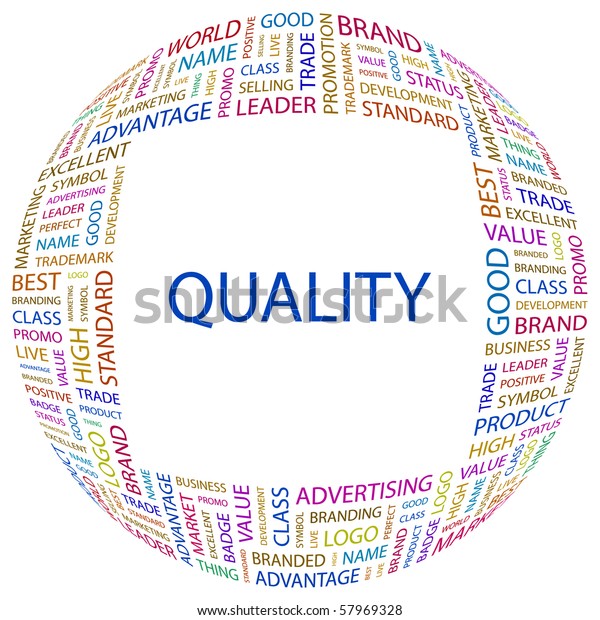 Quality Word Collage On White Background Stock Vector (Royalty Free ...