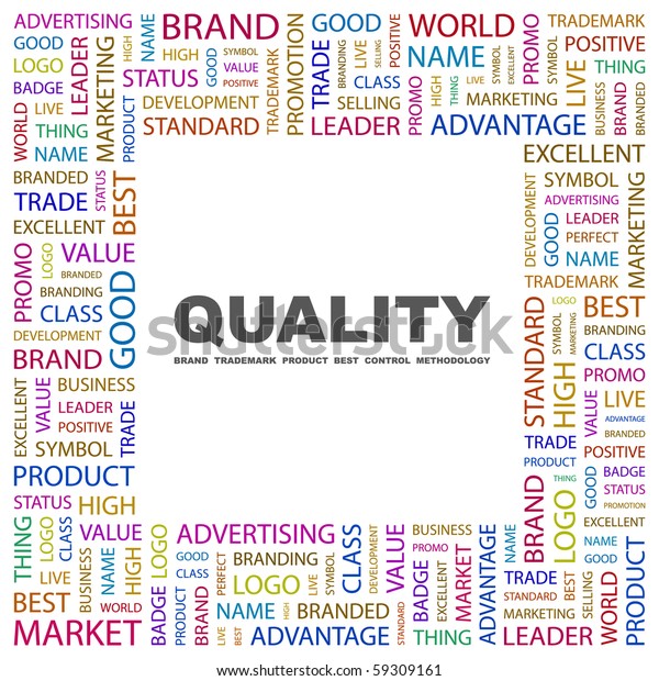 Quality Word Collage On White Background Stock Vector (Royalty Free ...