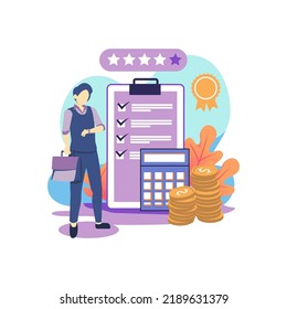 Quality Work Flat Style Illustration Design Stock Vector (Royalty Free ...