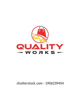 Quality Works Logo Black Red On Stock Vector (Royalty Free) 1906239454 ...