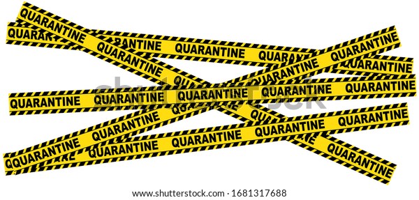 Quarantine Warning Sign Warning Tape Vector Stock Vector (Royalty Free ...