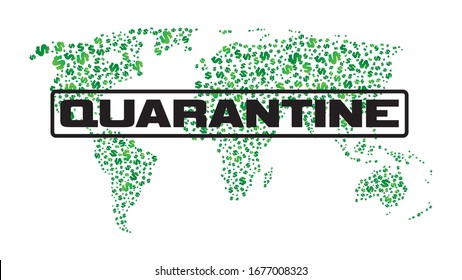 Quarantined World World Map Made Dollars: เวกเตอร์สต็อก (ปลอดค่า ...