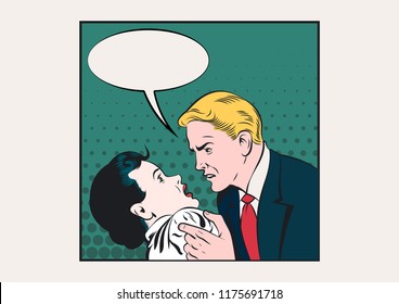 Quarrel Between Man Woman Comic Book Stock Vector (Royalty Free ...