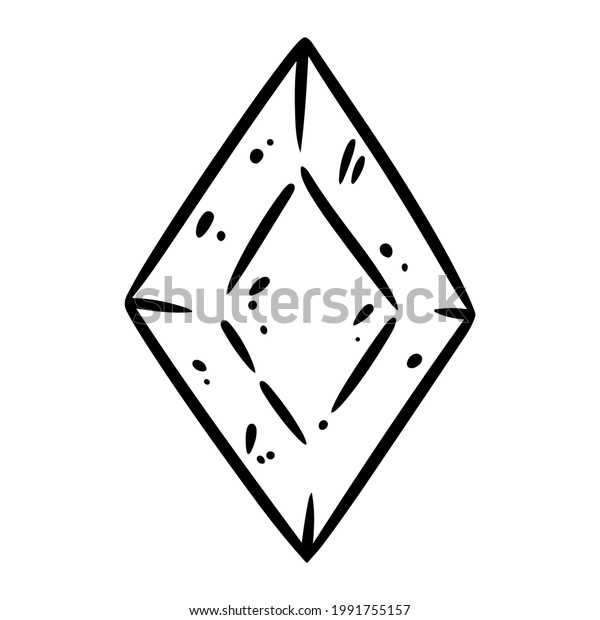 Quartz Cartoon Crystal Doodle Image Crystal Stock Vector (Royalty Free ...