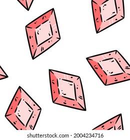 Quartz Cartoon Crystals Seamless Border Pattern Stock Vector (Royalty ...