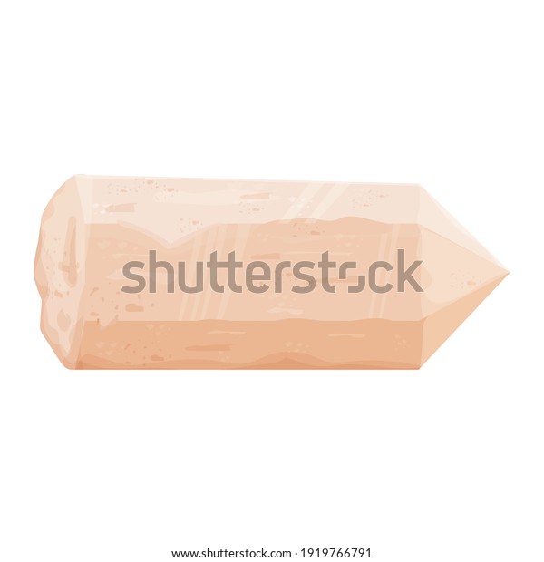 Quartz Crystal Gemstone Cartoon Style Isolated Stock Vector (Royalty ...
